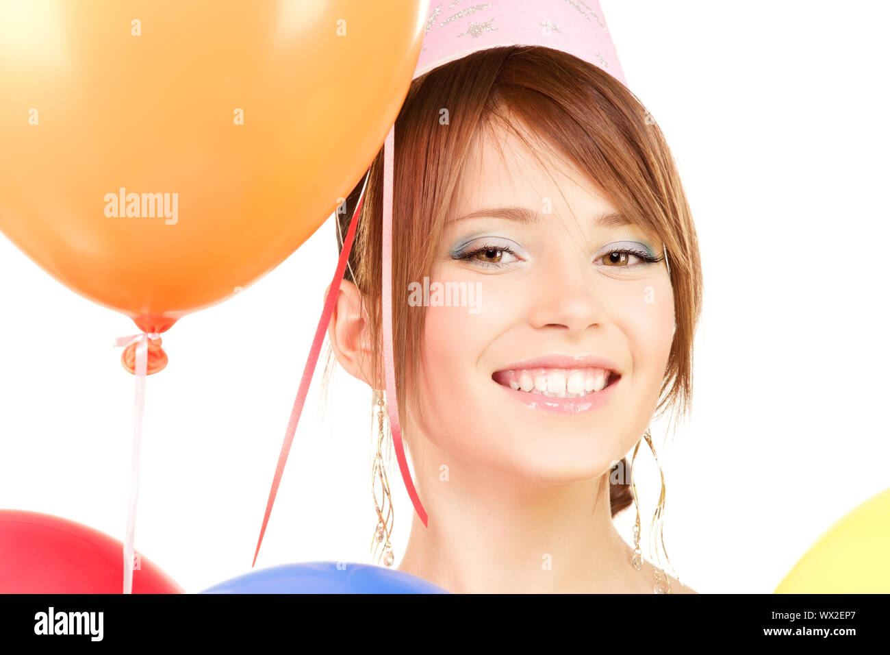 party girl with balloons Stock Photo - Alamy