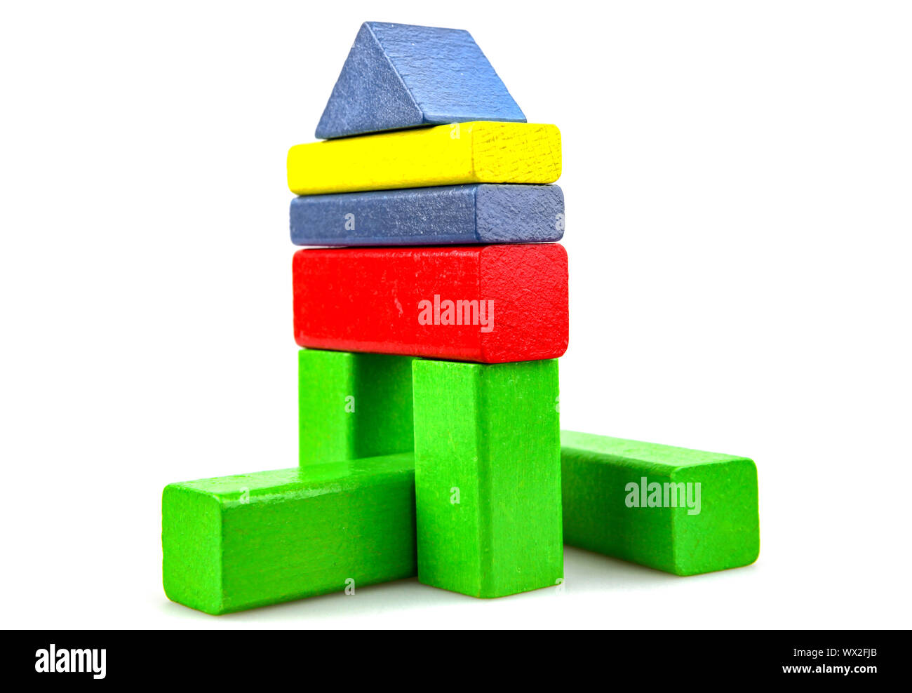 Toy blocks isolated on white background Stock Photo - Alamy