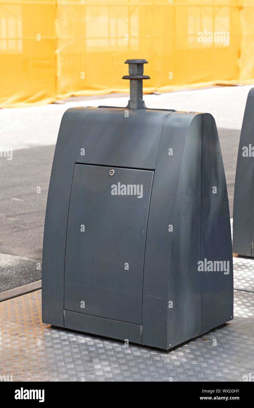 One New Trash Bin Underground Container in Lugano Stock Photo - Alamy