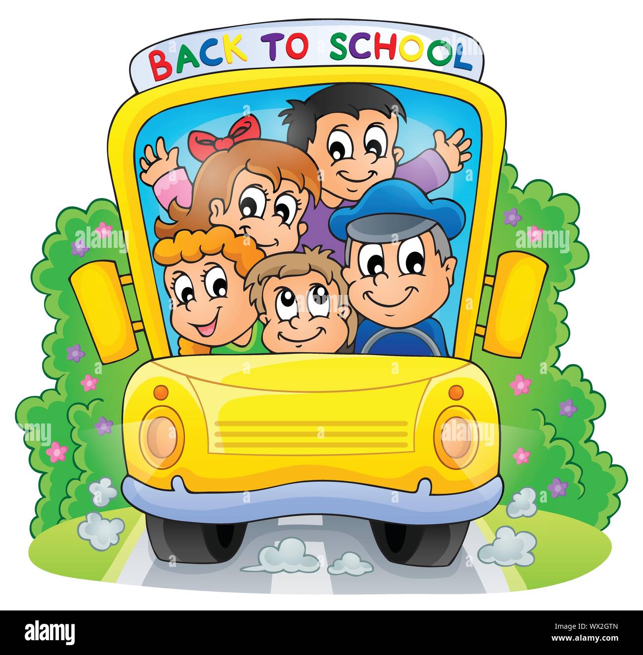 Image with school bus theme 2 Stock Vector Image & Art - Alamy