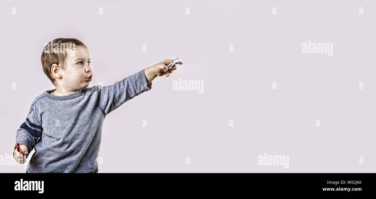 Concept, success, leadership, Little boy, direction, movement, f Stock ...