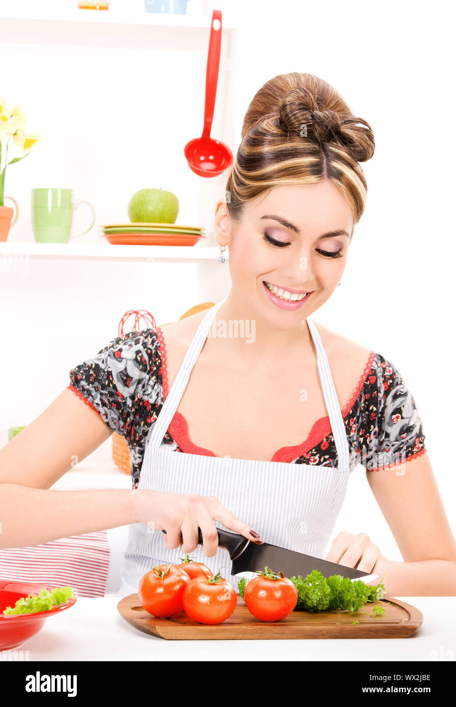 picture of beautiful woman in the kitchen Stock Photo - Alamy