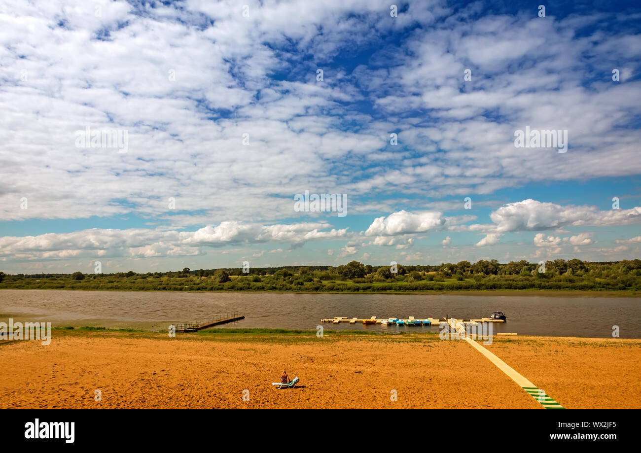 Beach shore landscape summer river hi-res stock photography and images ...