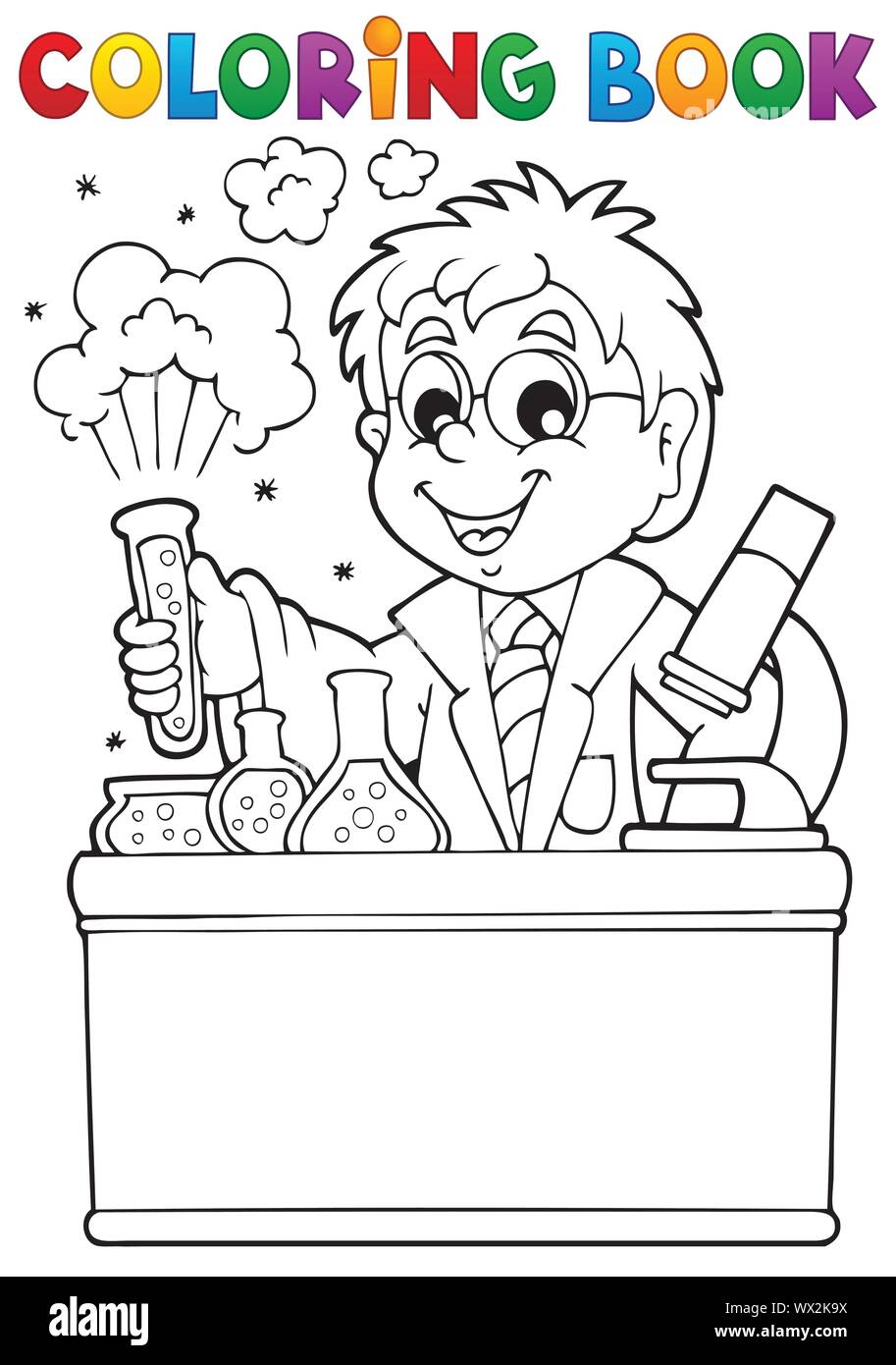 Coloring book school subject 1 Stock Vector Image & Art - Alamy