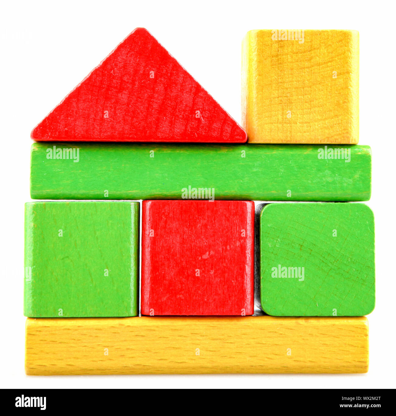 Children's wooden blocks for play Stock Photo - Alamy