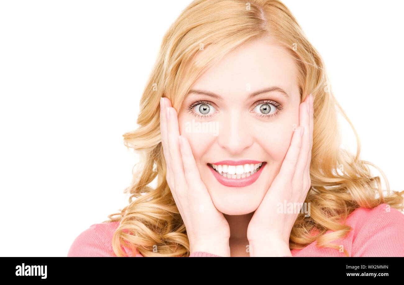 surprised woman face Stock Photo - Alamy