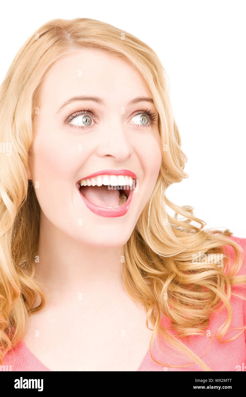 surprised woman face Stock Photo - Alamy