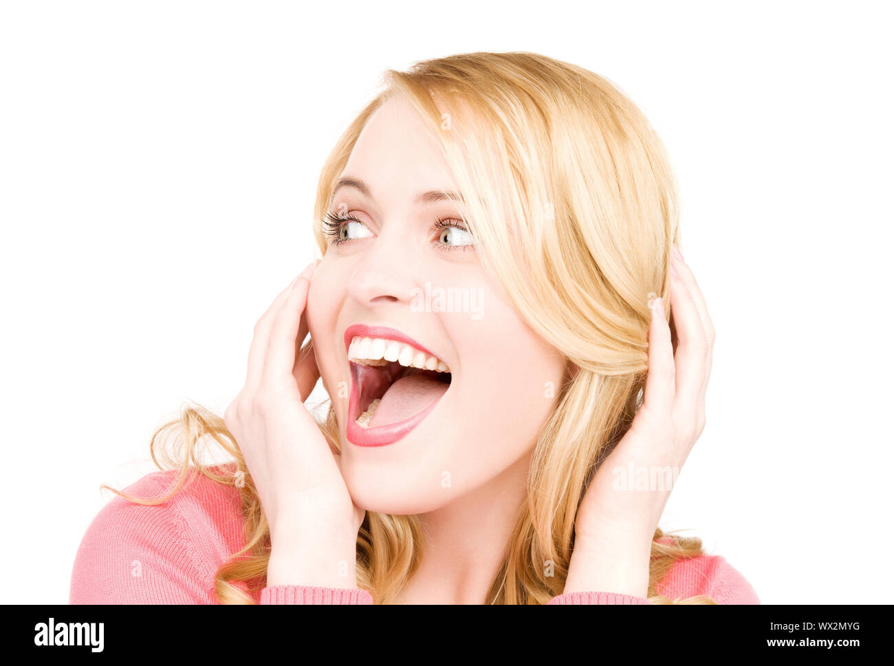 surprised woman face Stock Photo - Alamy