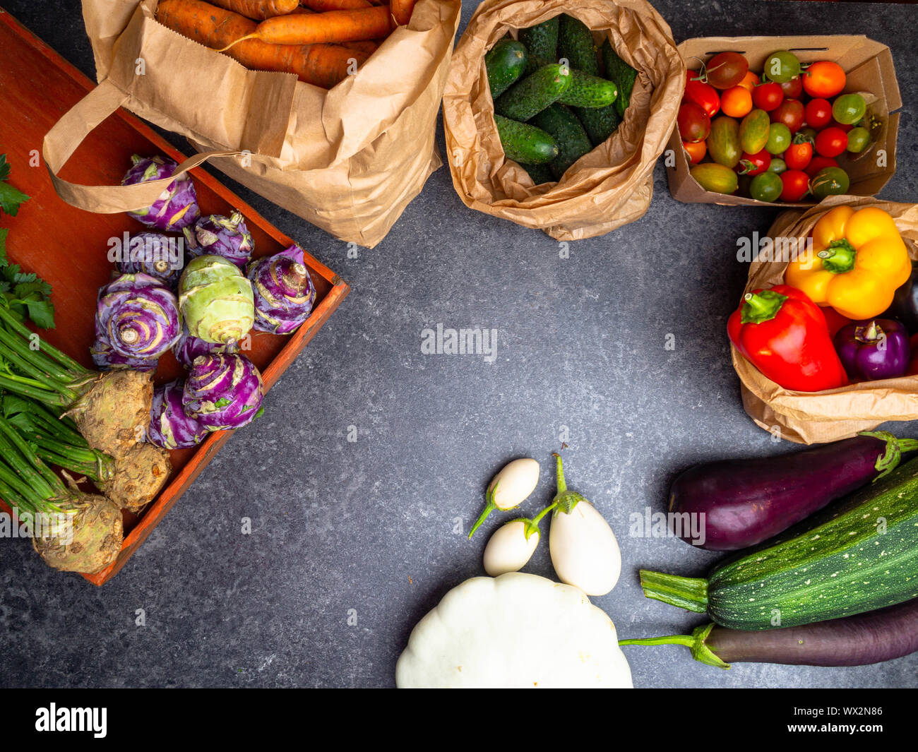 Balanced nutrition concept for clean eating alkaline diet. Assortment ...