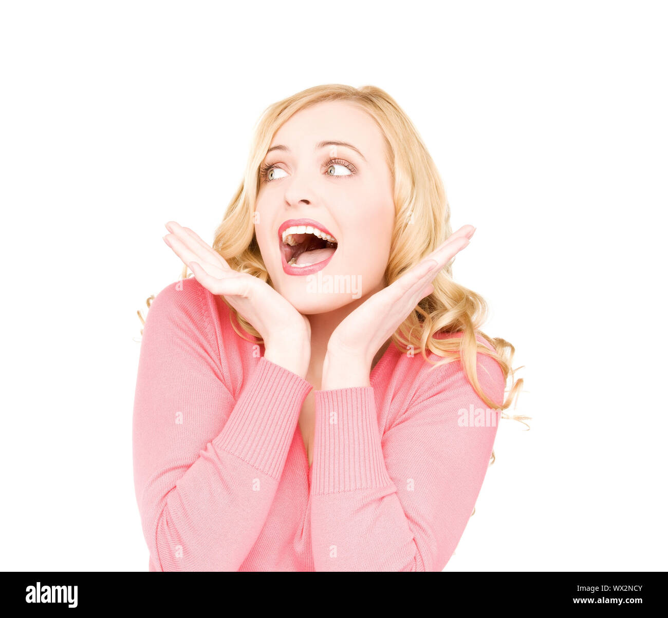 surprised woman face Stock Photo - Alamy