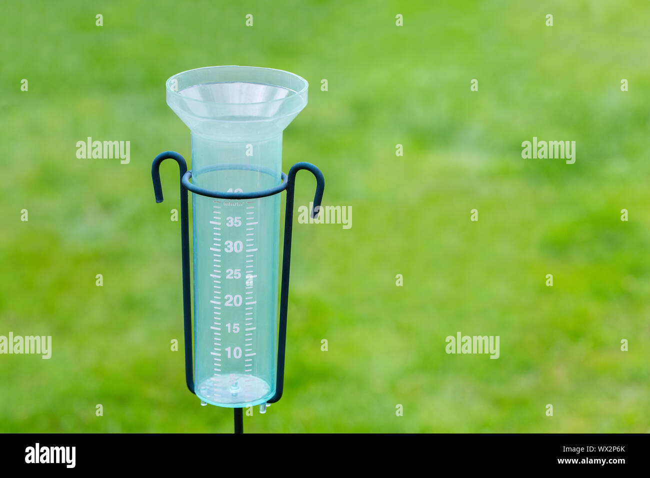 Empty water meter with grass background Stock Photo - Alamy