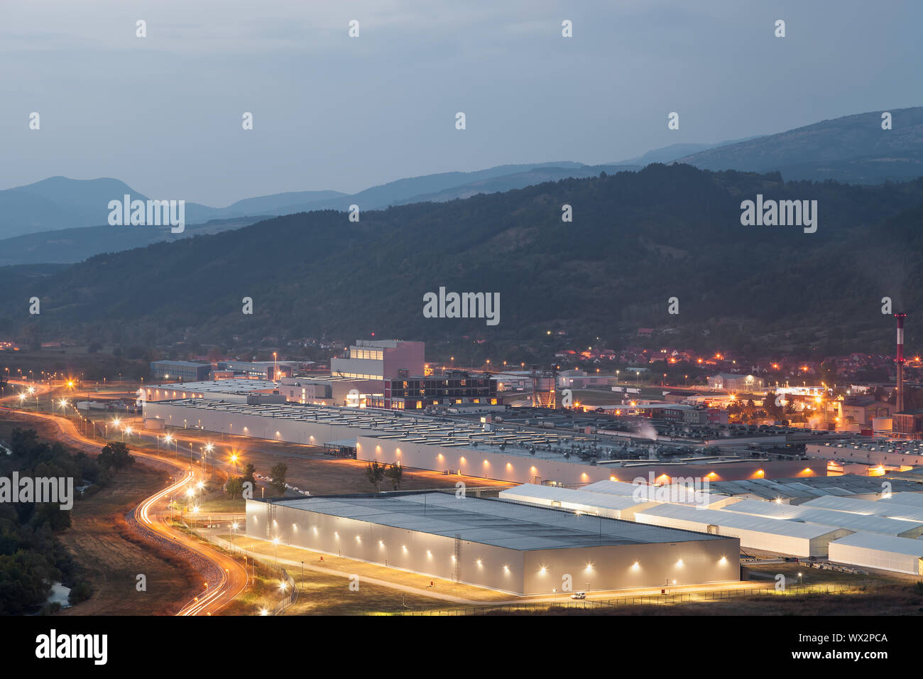 Large modern gray factory from hi-res stock photography and images - Alamy