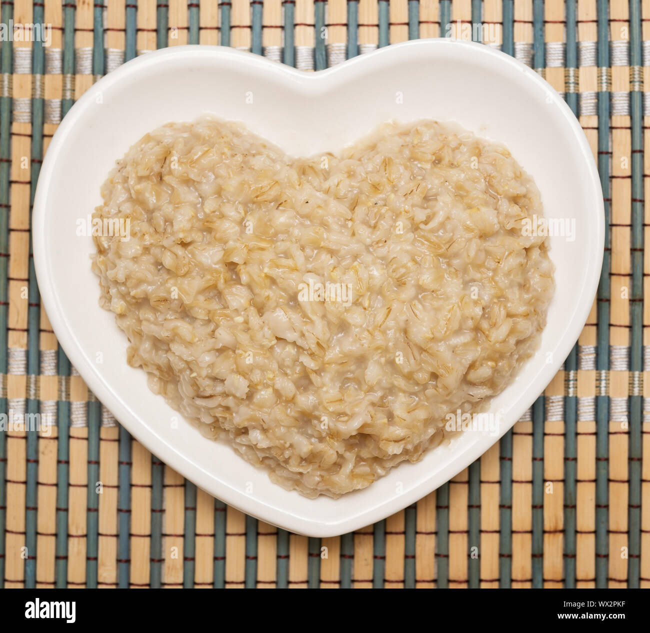 Oatmeal in plate Stock Photo - Alamy