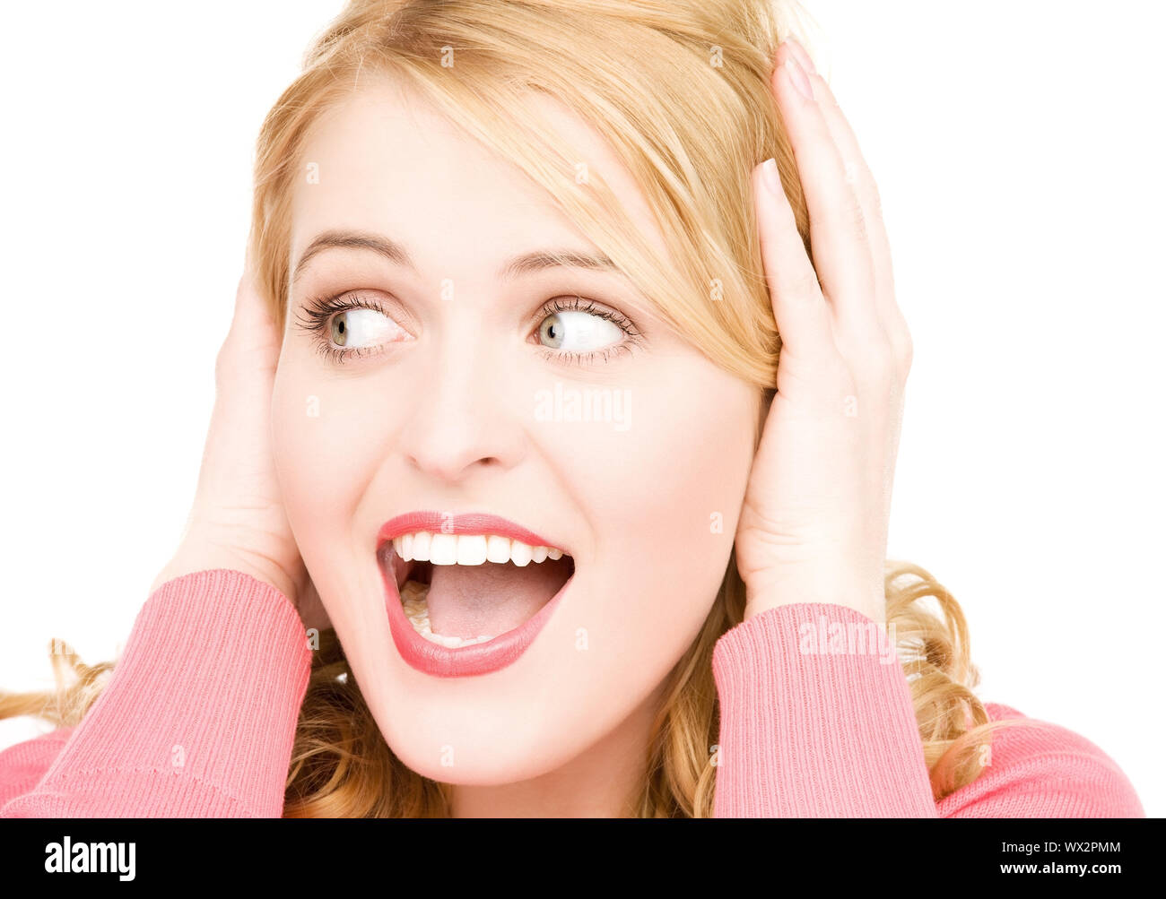 surprised woman face Stock Photo - Alamy
