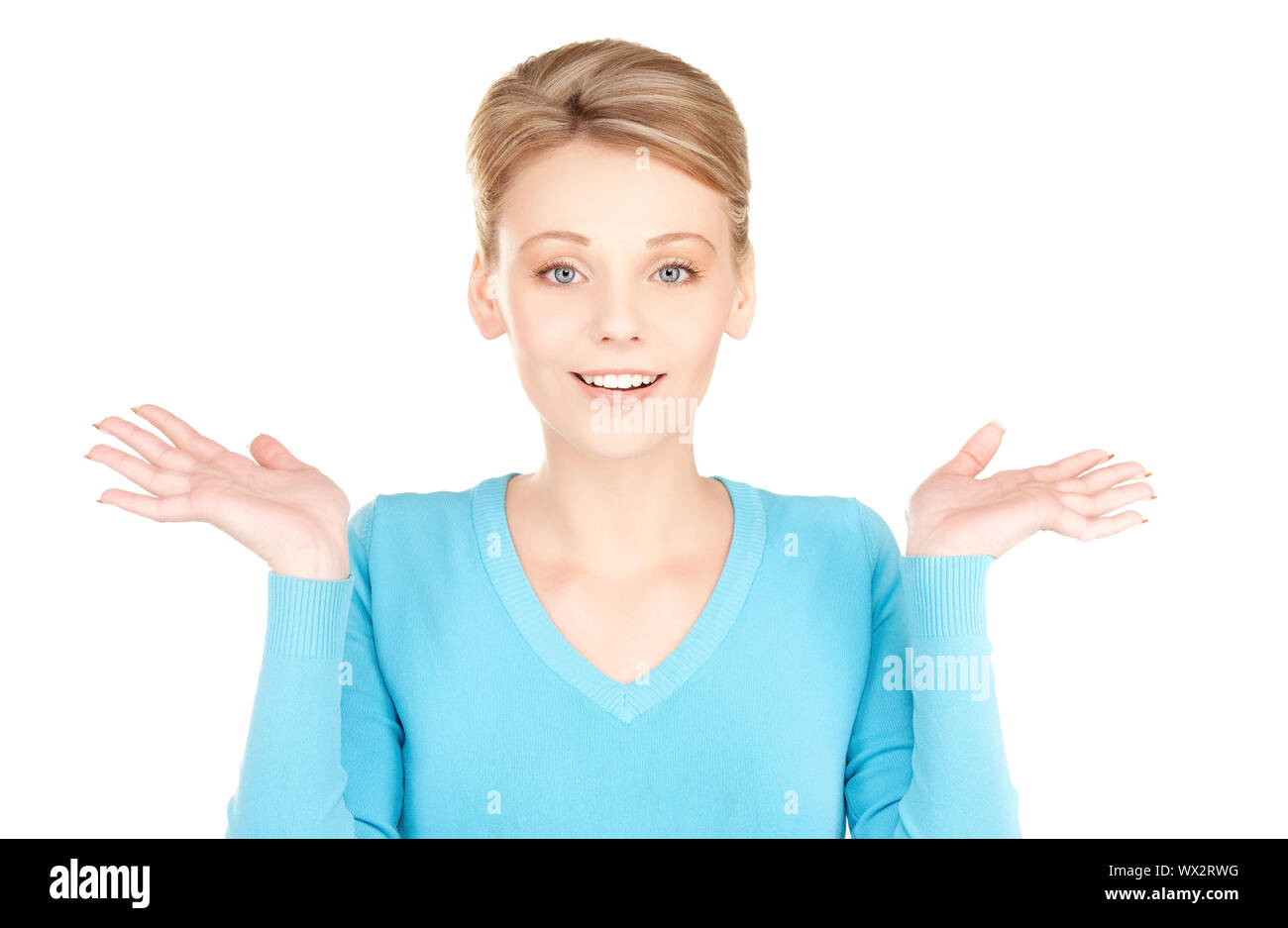 picture of woman with facial expression of surprise Stock Photo - Alamy