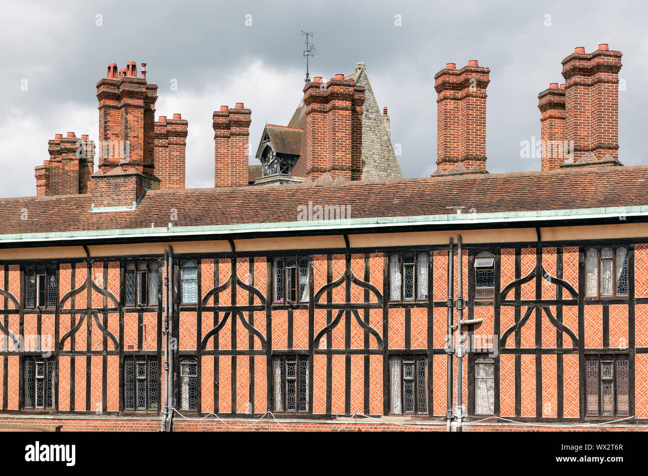 Brick chimney at buildings near Windsor Castle in England Stock Photo ...