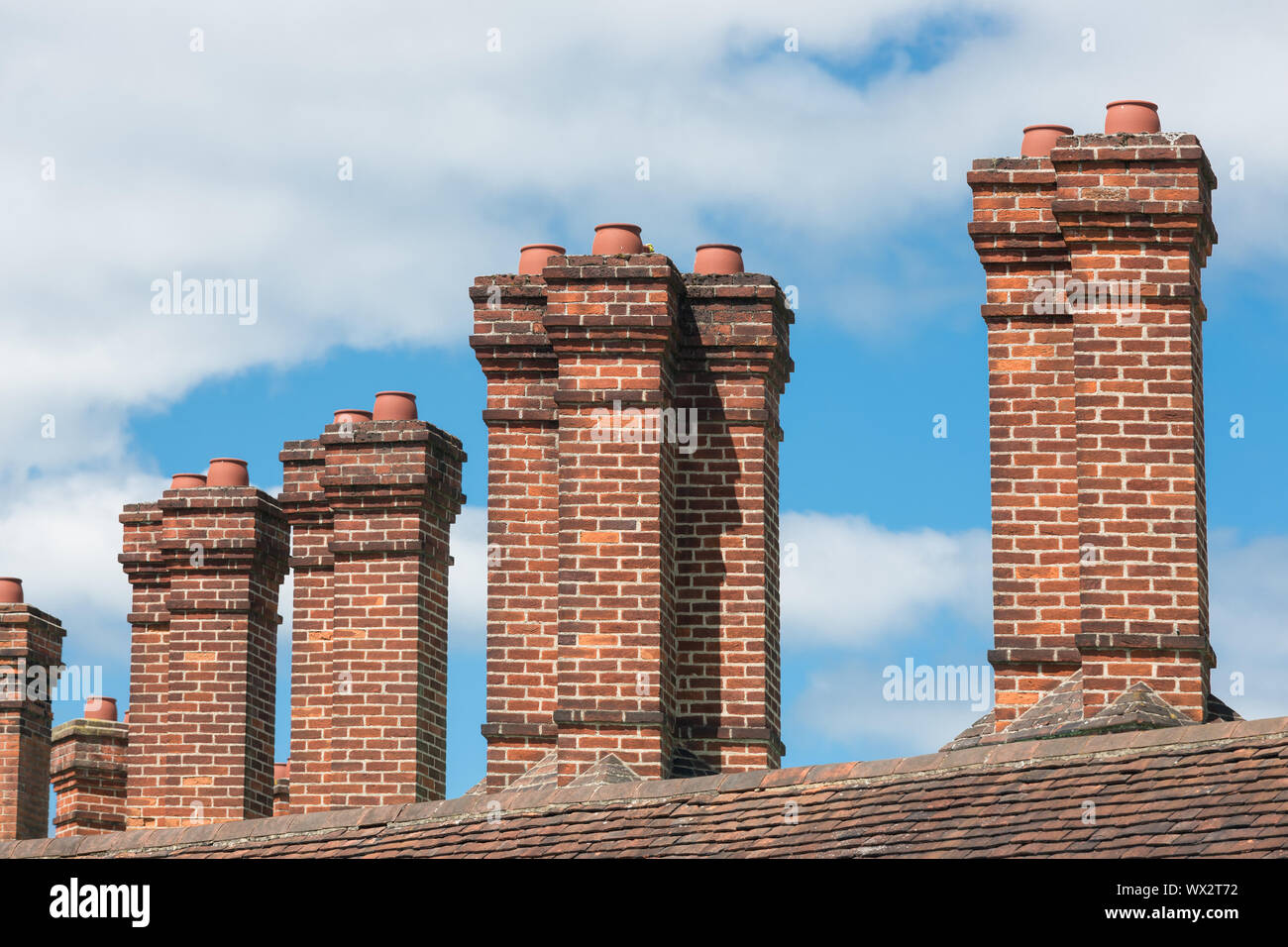 Brick chimney at buildings near Windsor Castle in England Stock Photo ...