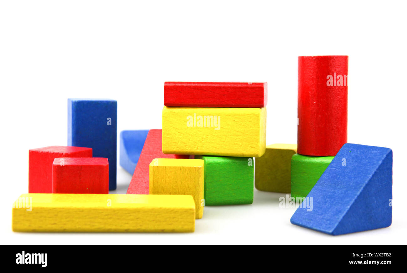 Wooden Building Blocks Stock Photo - Alamy