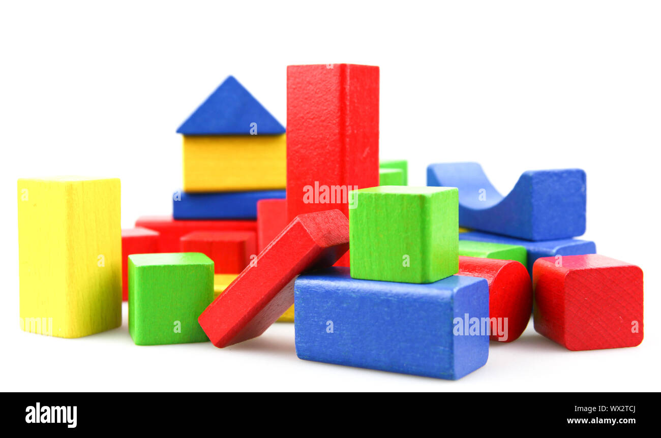 Wooden Building Blocks Stock Photo - Alamy
