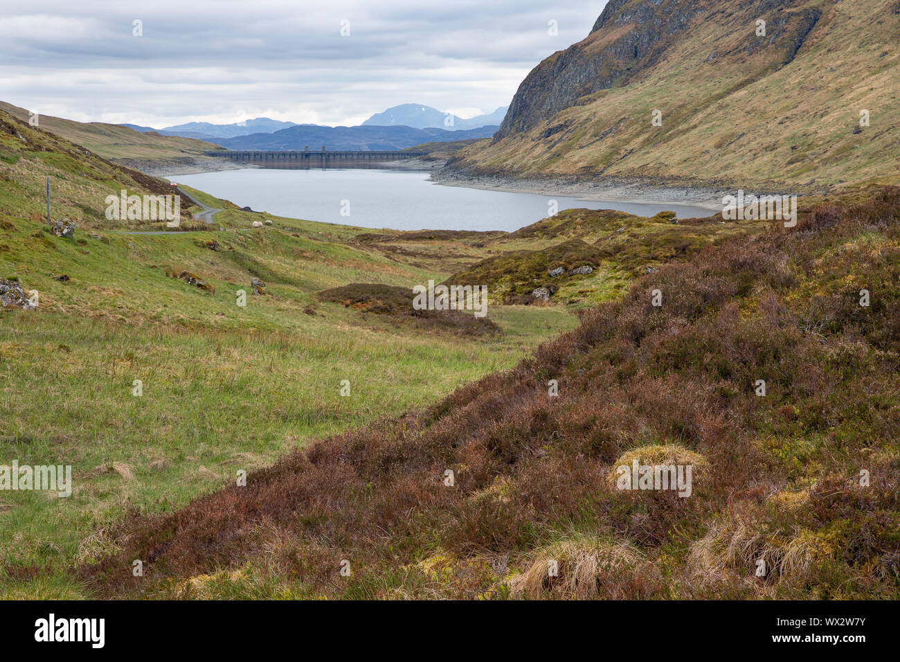 Lochan reservoir Scottish Trossachs near Loch Tay and Ben Lawers Stock ...