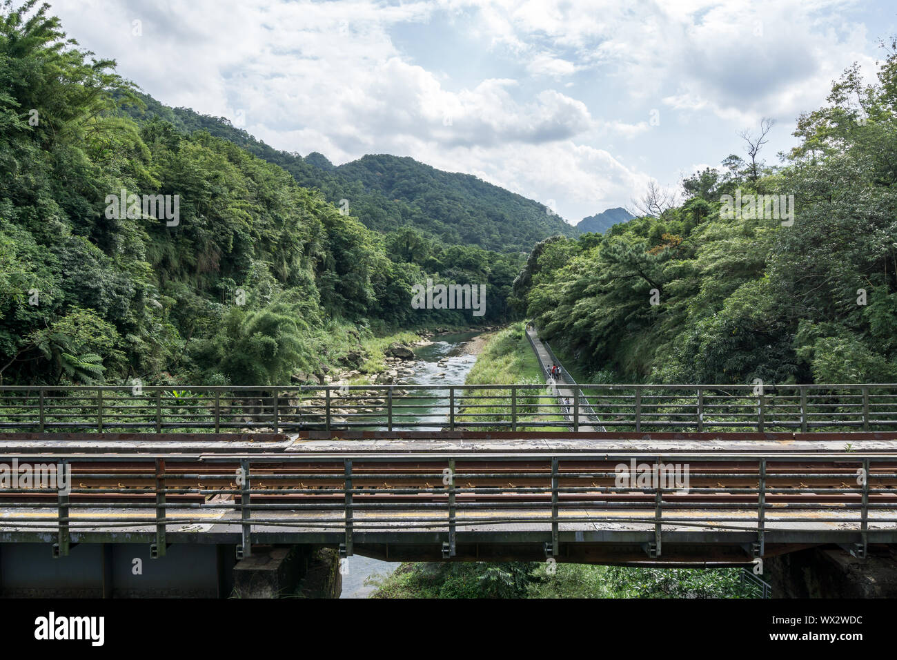 pingxi railway line in the mountain Stock Photo - Alamy