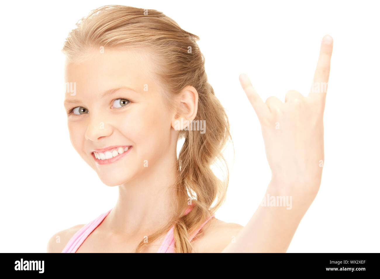 Teenager devil horns hi-res stock photography and images - Alamy