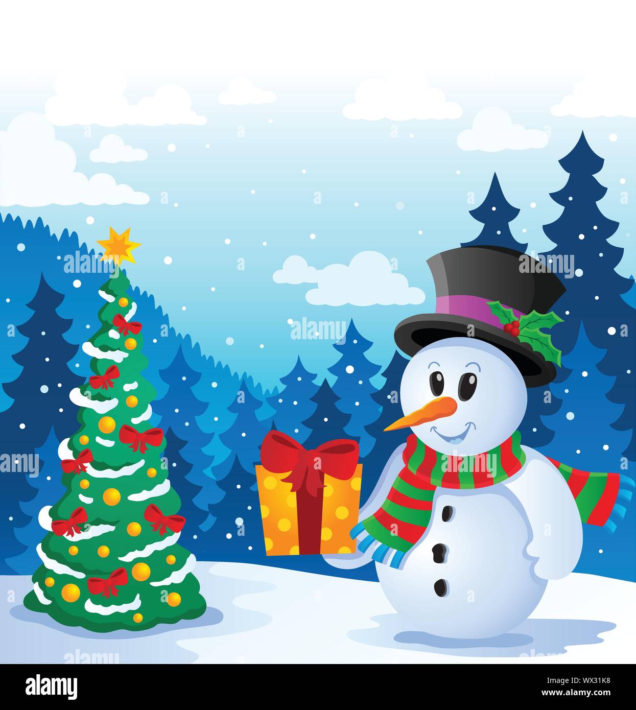 Winter snowman theme image 5 Stock Vector Image & Art - Alamy