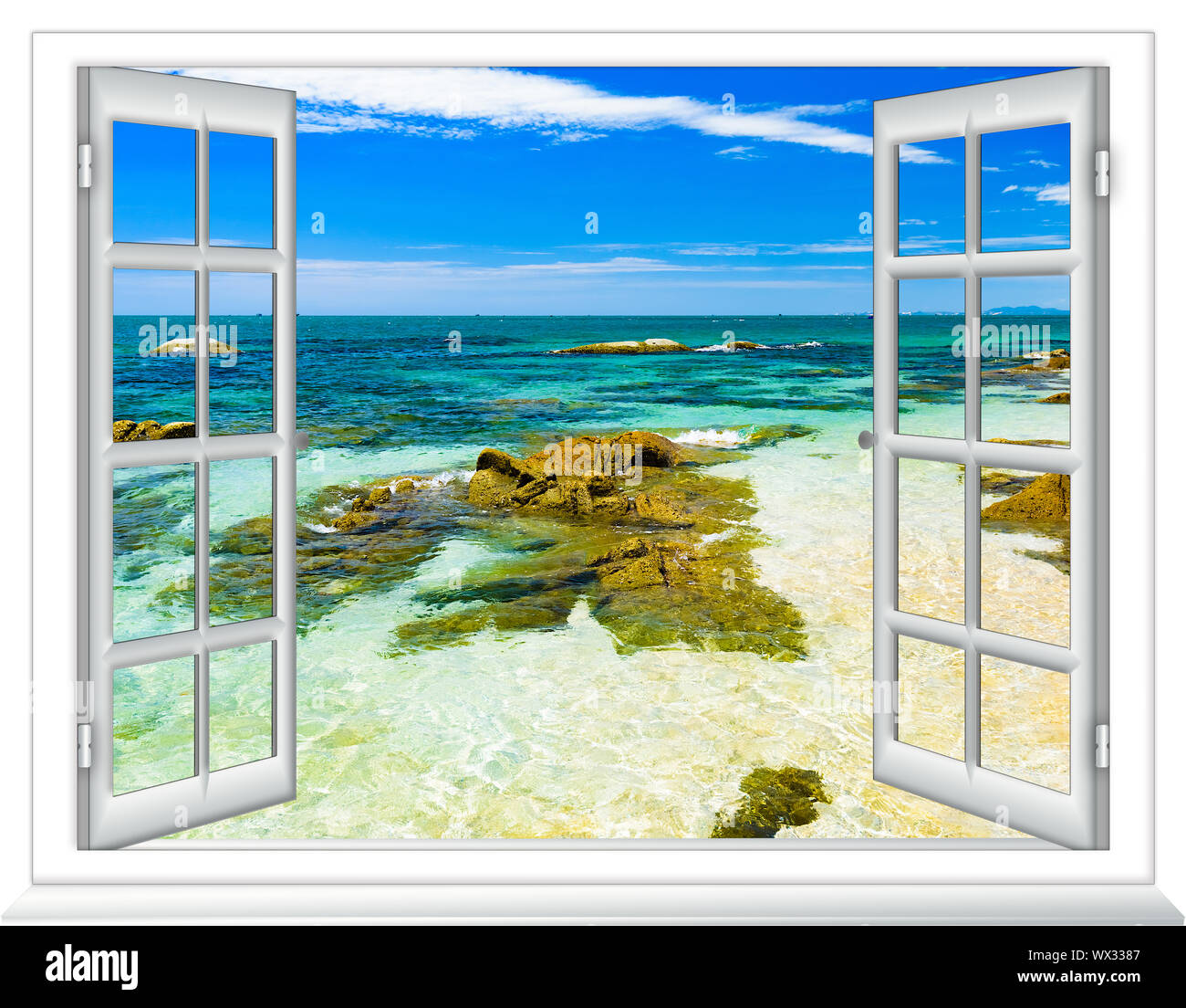 Window overlooking beautiful scenery hi-res stock photography and ...