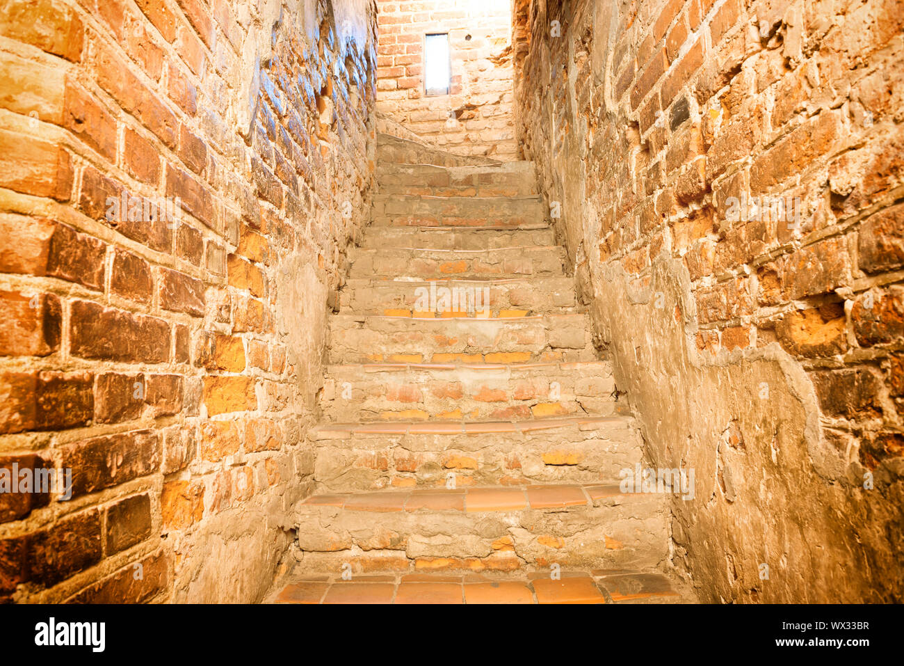 Brick staircase with stairs Stock Photo - Alamy