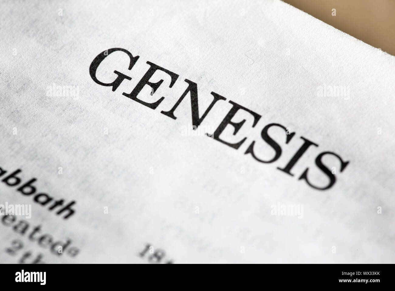 Bible text genesis hi-res stock photography and images - Alamy