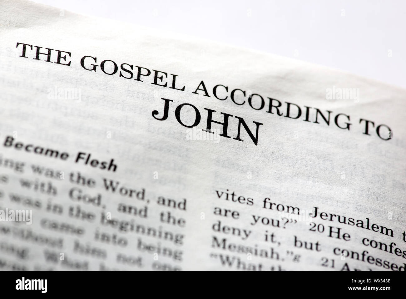 The Gospel According to John in the Christian New Testament Bible Stock ...