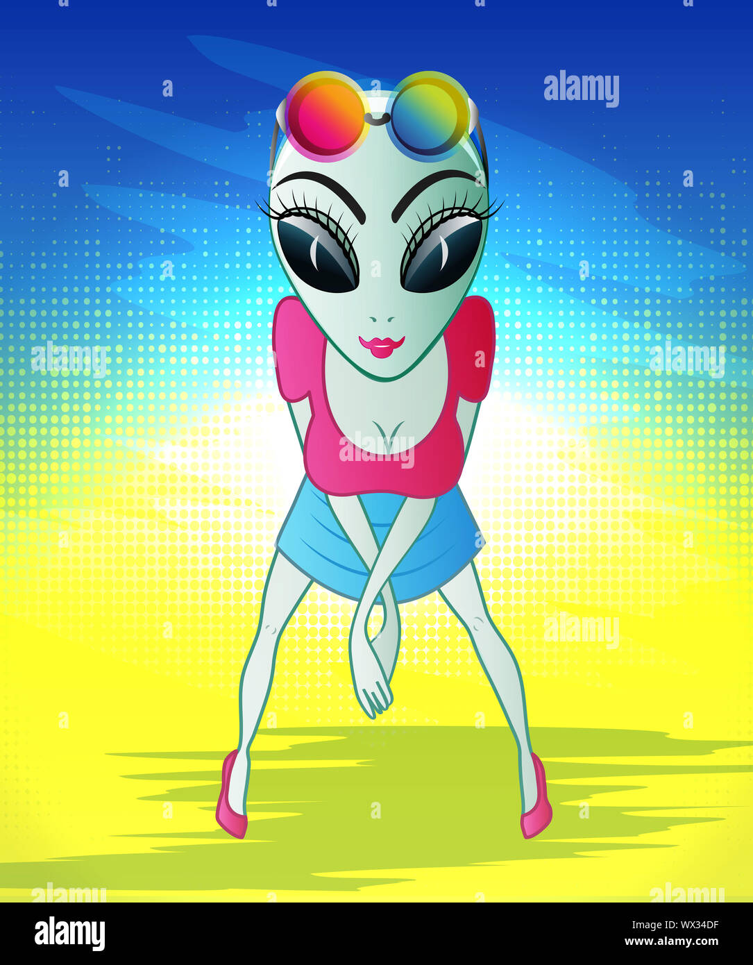 Pin up girl illustration hi-res stock photography and images - Alamy