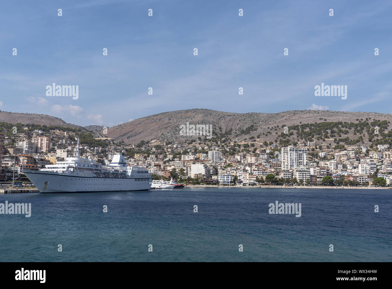 cruise ship, Saranda, Albania, Europe Stock Photo - Alamy