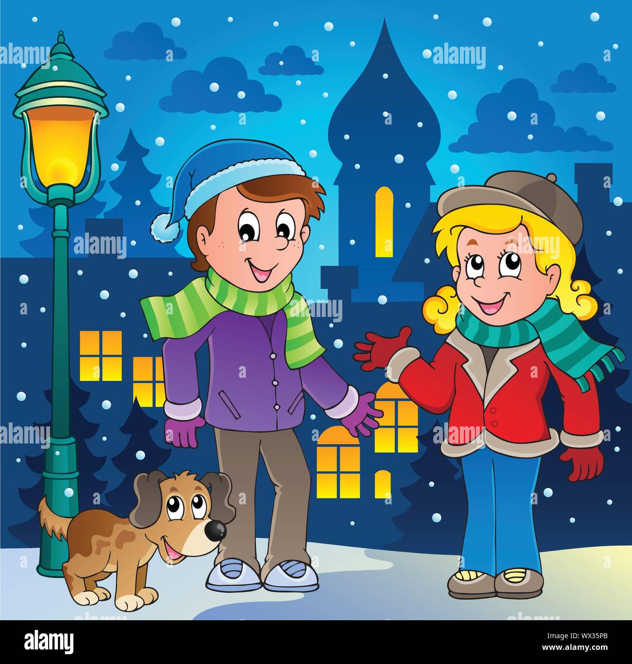 Winter person cartoon image 3 Stock Vector Image & Art - Alamy