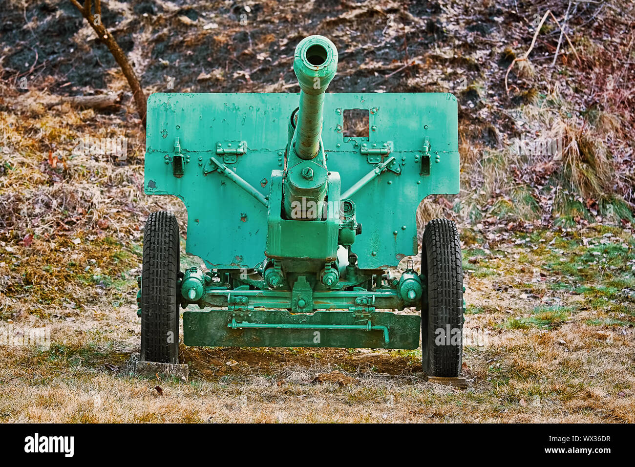 An Old Artillery Gun Stock Photo - Alamy