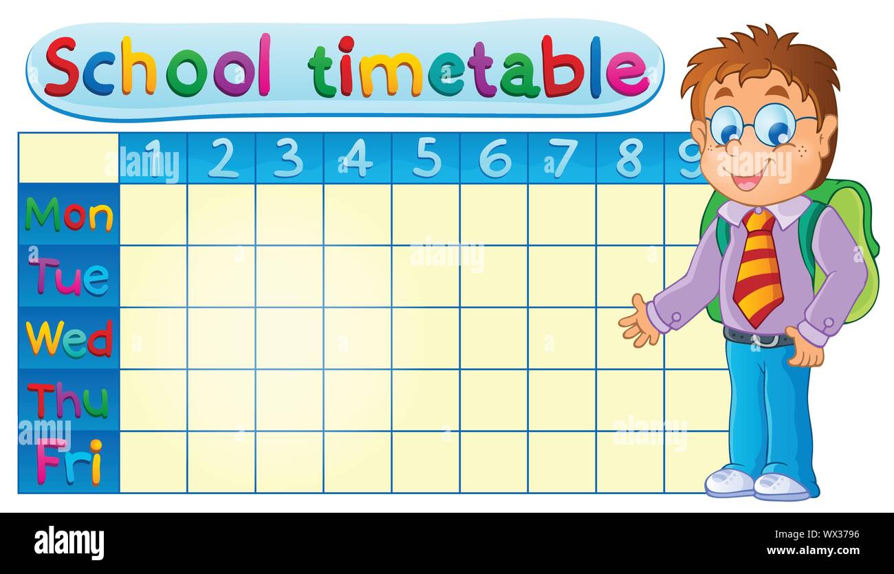 School timetable theme image 1 Stock Vector Image & Art - Alamy