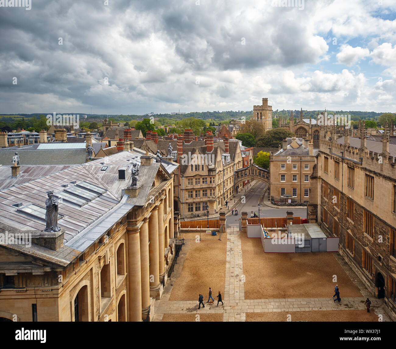 The view from the cupola of Sheldonian Theatre across the central ...