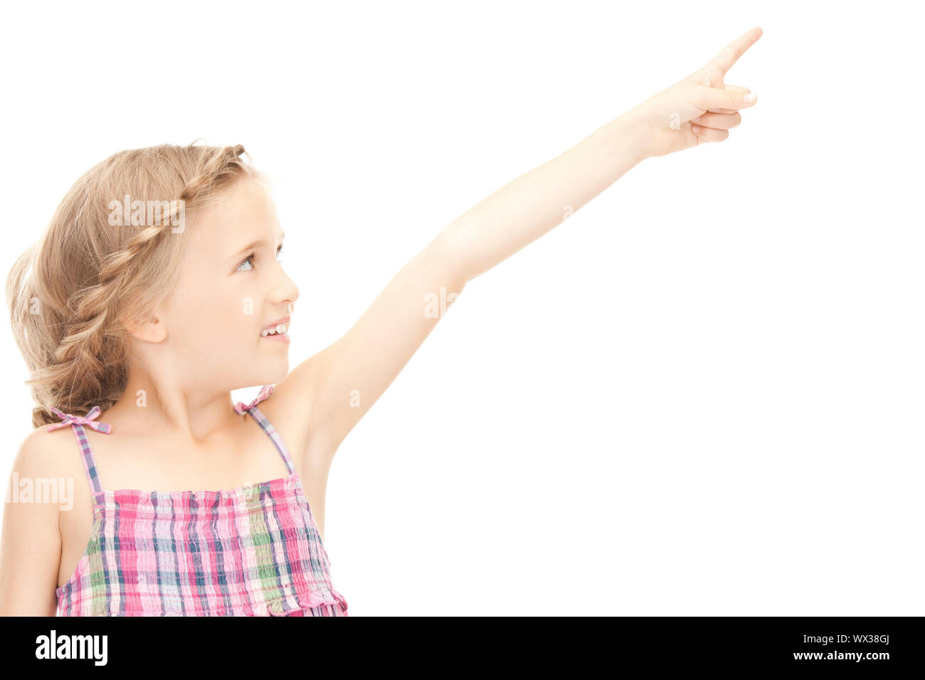 little girl pointing her finger Stock Photo - Alamy