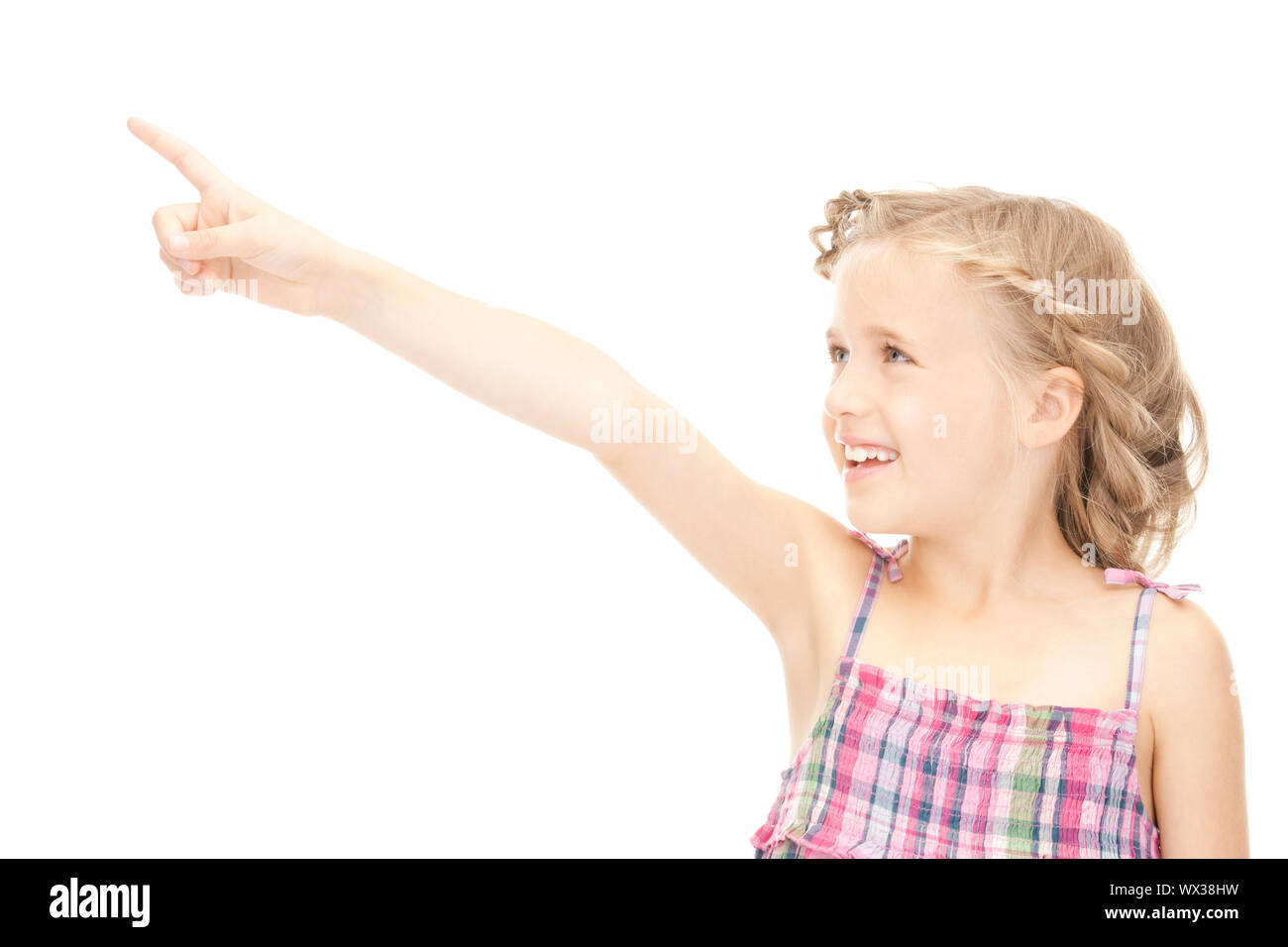 little girl pointing her finger Stock Photo - Alamy