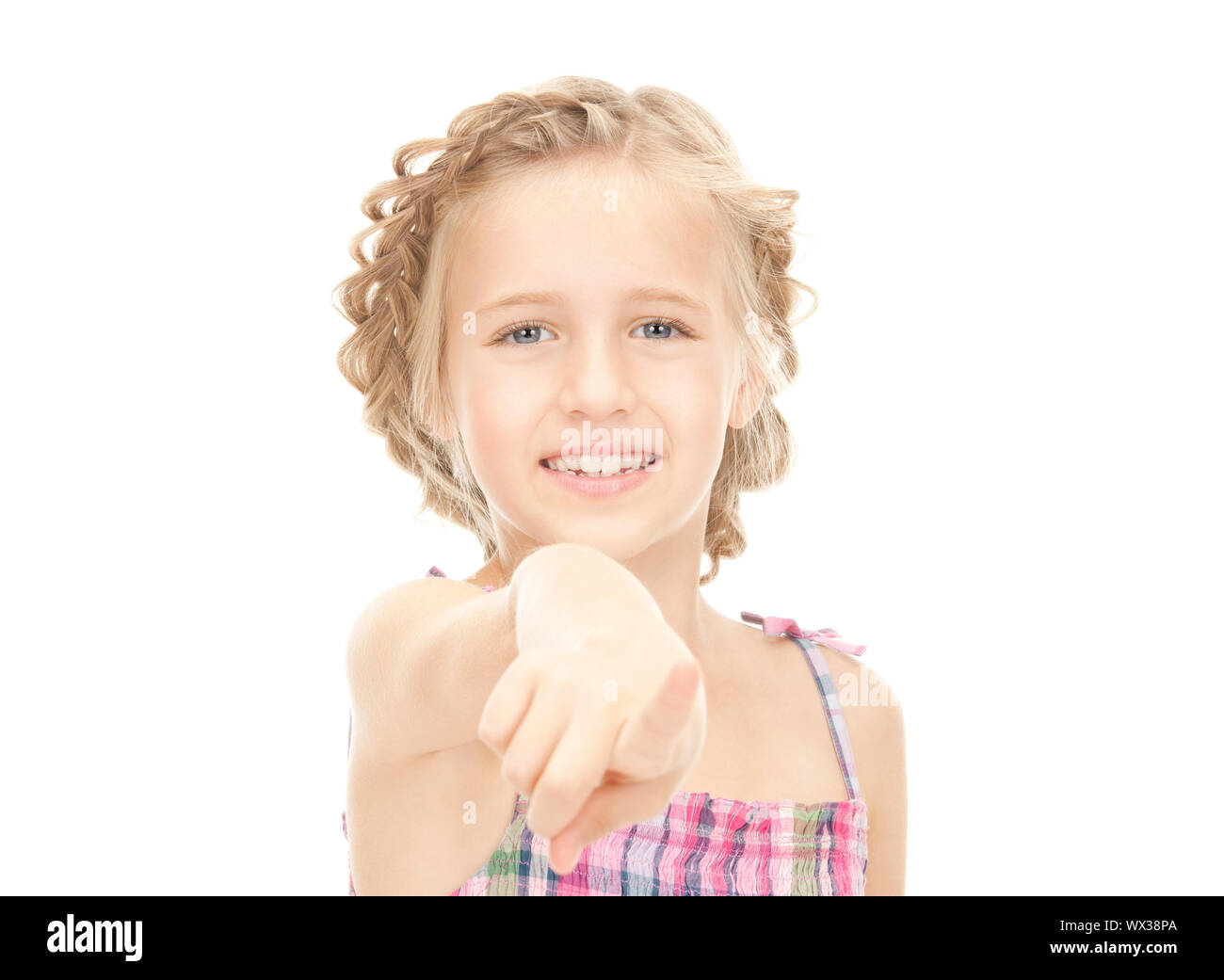 little girl pointing her finger Stock Photo - Alamy