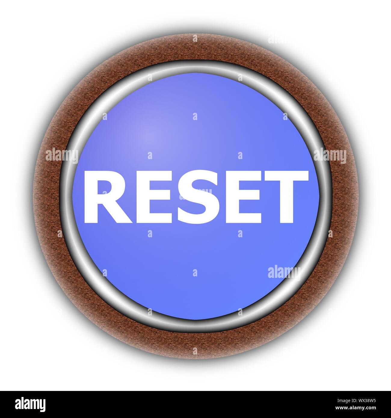 reset button illustration isolated on white background Stock Photo - Alamy