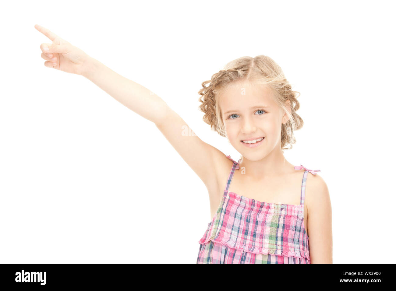 little girl pointing her finger Stock Photo - Alamy