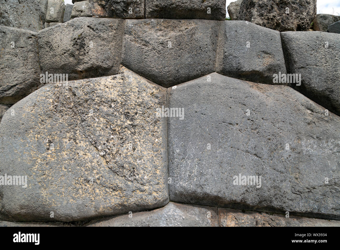 Seamless Inca wall in the Inca fortress Sacsayhuaman in Cusco Peru ...