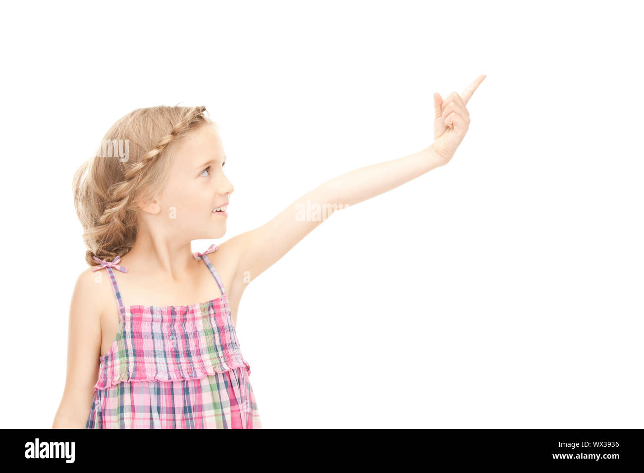 picture of little girl pointing her finger Stock Photo - Alamy