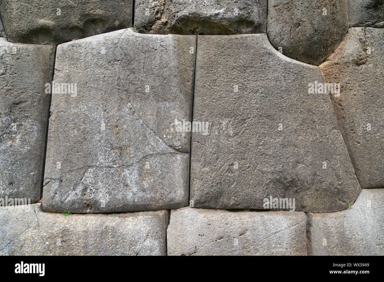 Seamless Inca wall in the Inca fortress Sacsayhuaman in Cusco Peru ...