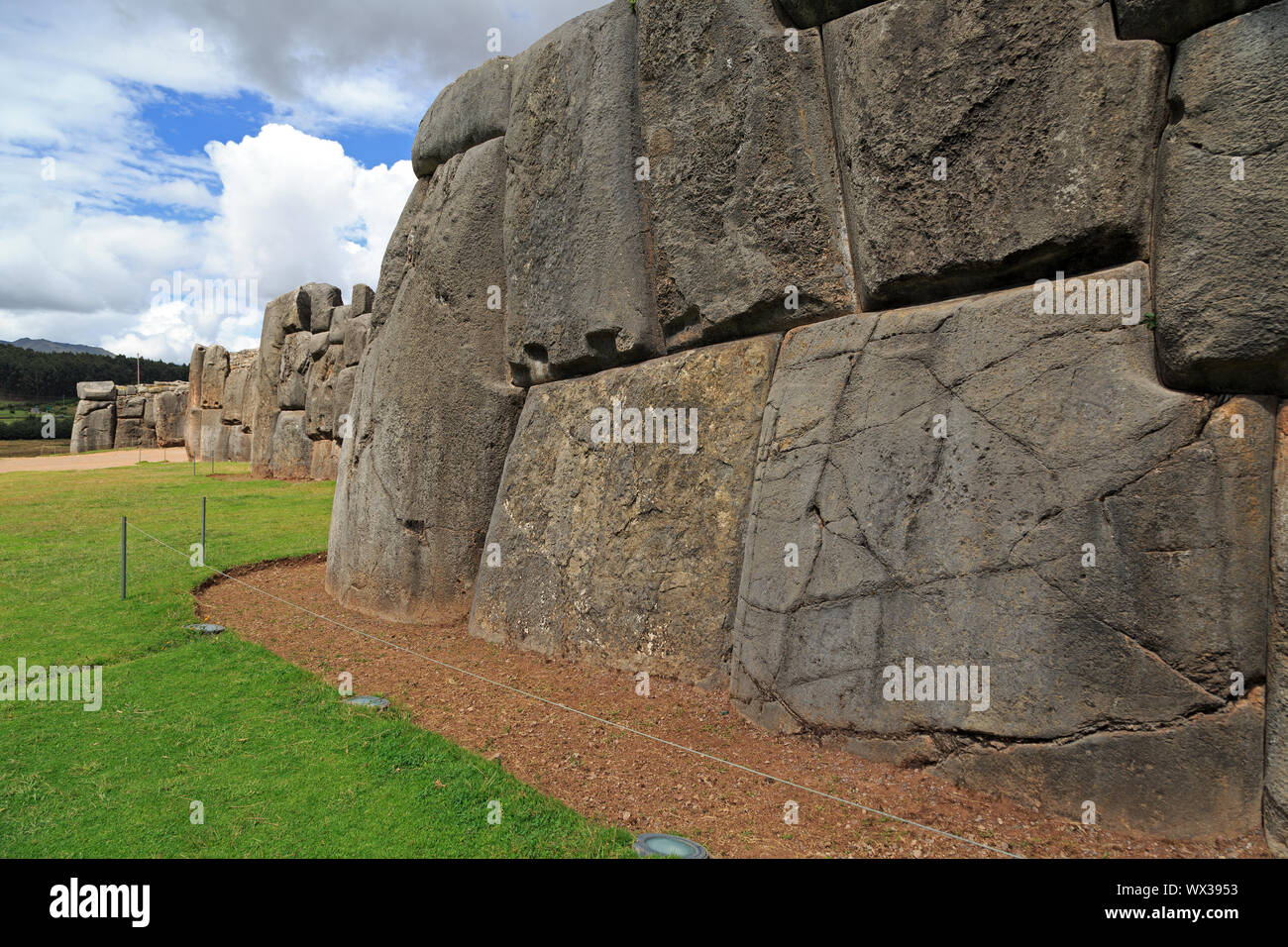 Seamless Inca wall in the Inca fortress Sacsayhuaman in Cusco Peru ...
