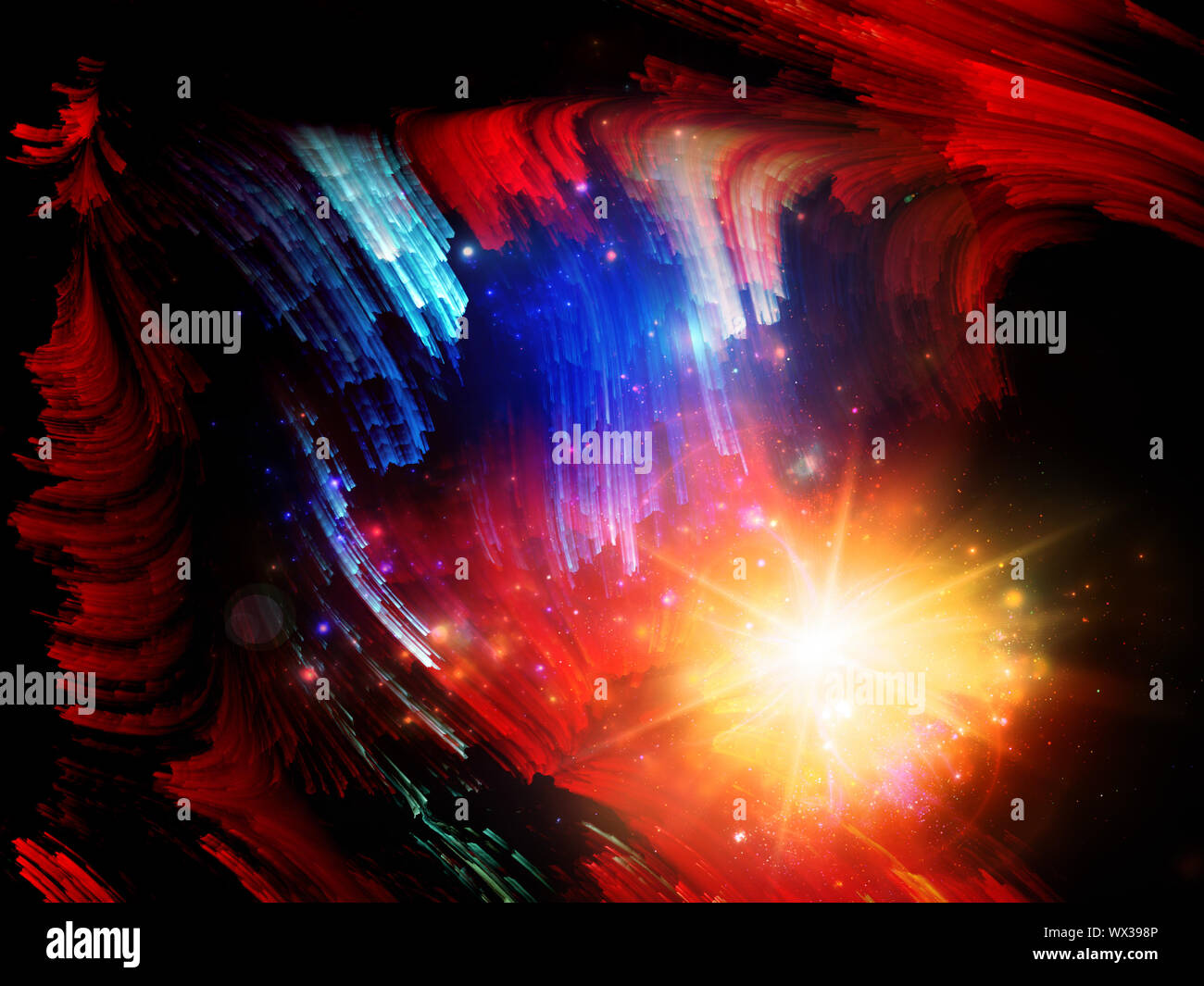 Paint Swirls Series. Arrangement of streaks of digital color on the ...