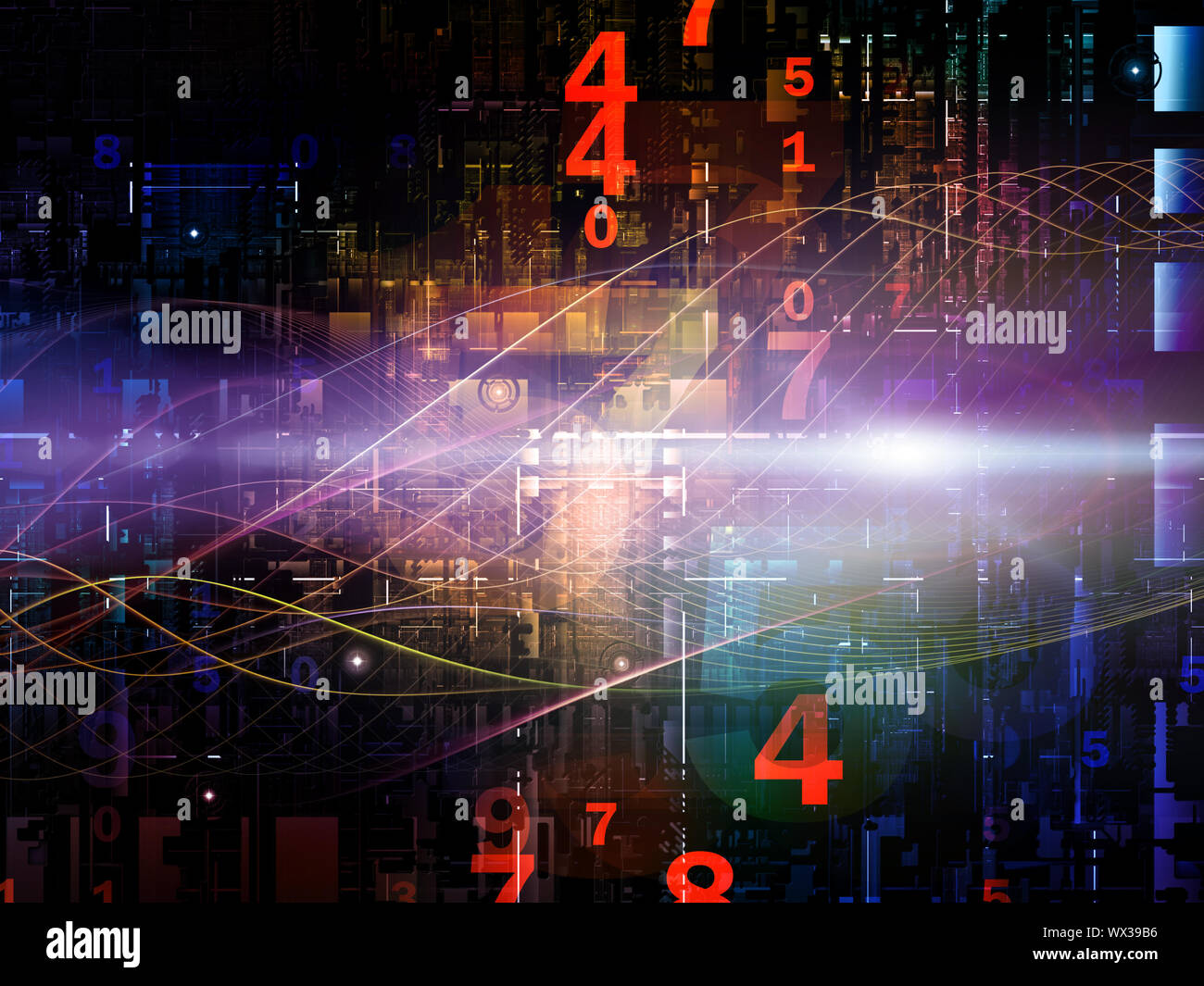 Deep Networking series. Graphic composition of industrial grunge ...