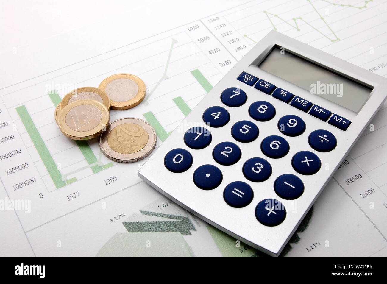 Chart showing rate exchange euro hi-res stock photography and images ...