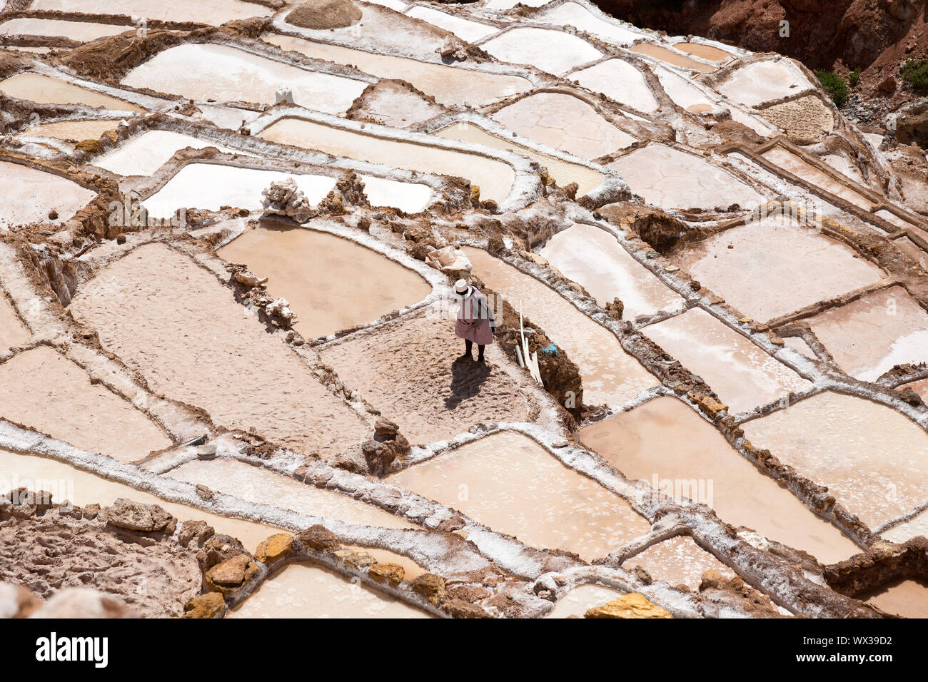 salt mines maras Stock Photo - Alamy